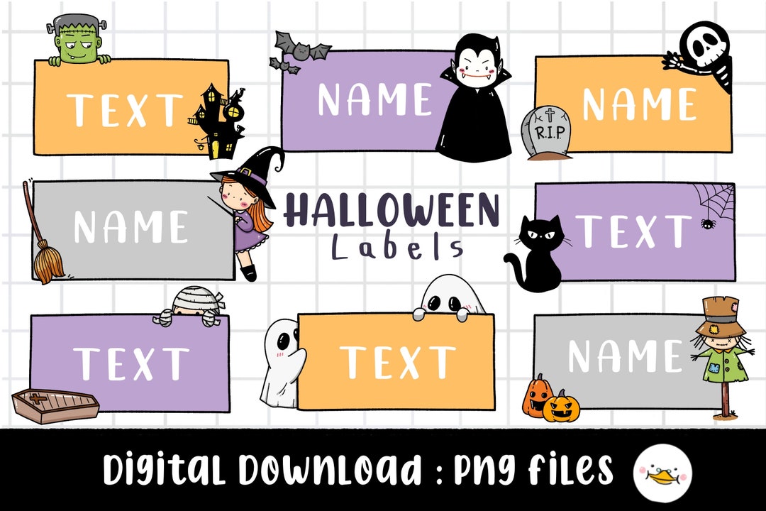Halloween Label, Name Tag, Classroom Label, Student Name Tag, Teacher ...