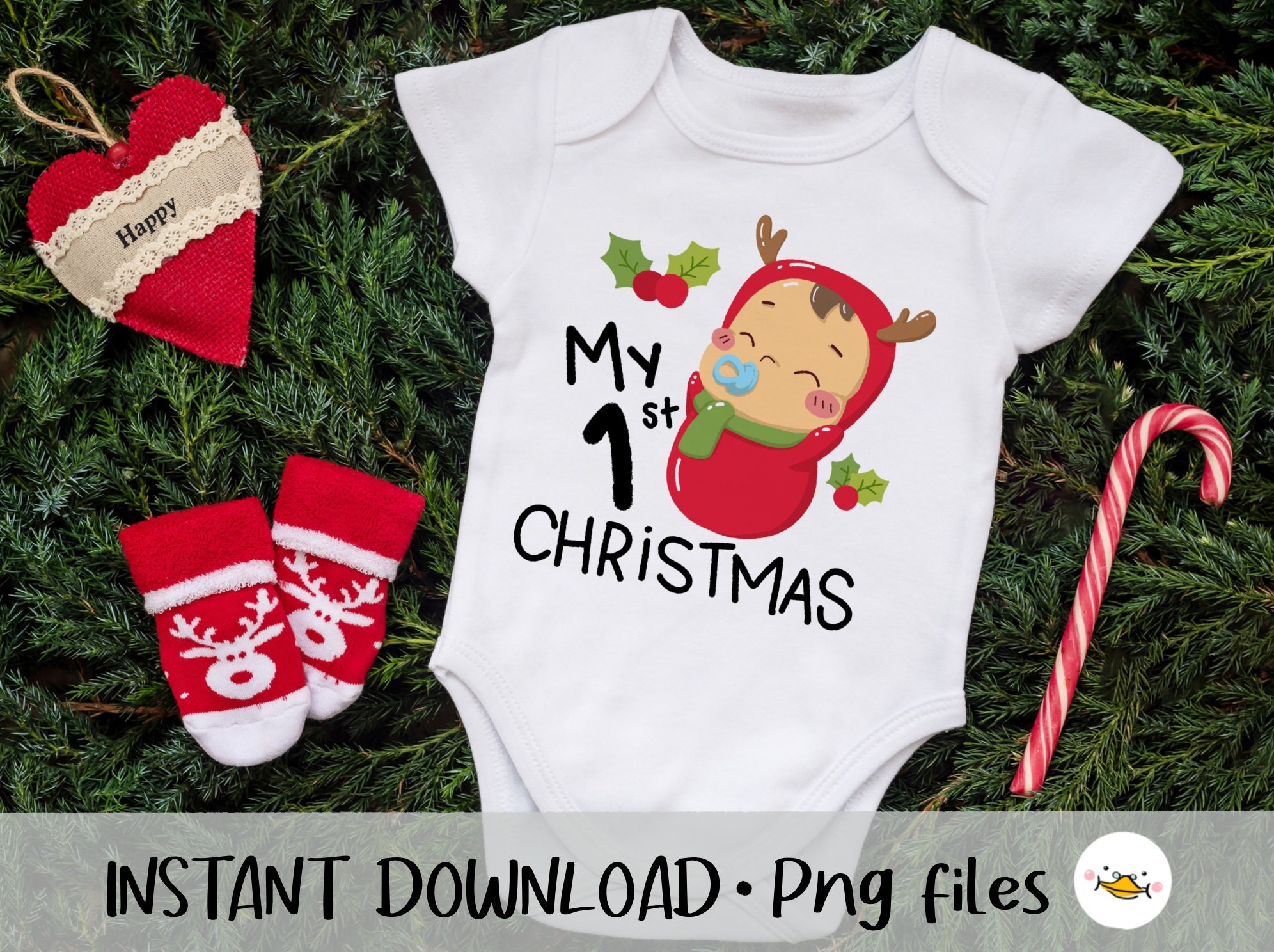 My First Christmas PNG , Baby First Christmas, Christmas PNG, Christmas ...