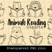 Woodland Animal Reading a Book Clipart, Book Lover Animal Clipart ...