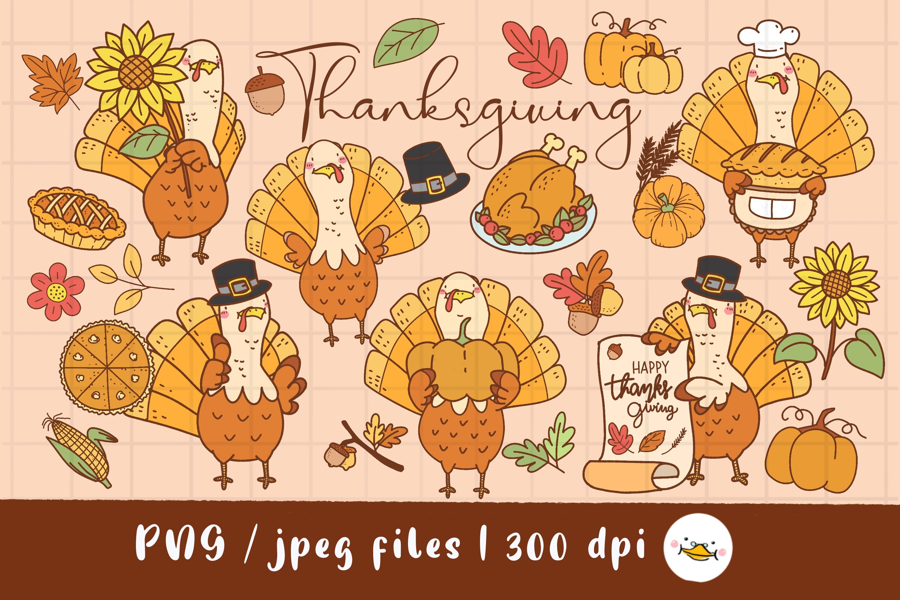 Thanksgiving Clipart, Turkey PNG, Thanksgiving PNG, Autumn PNG, Autumn ...
