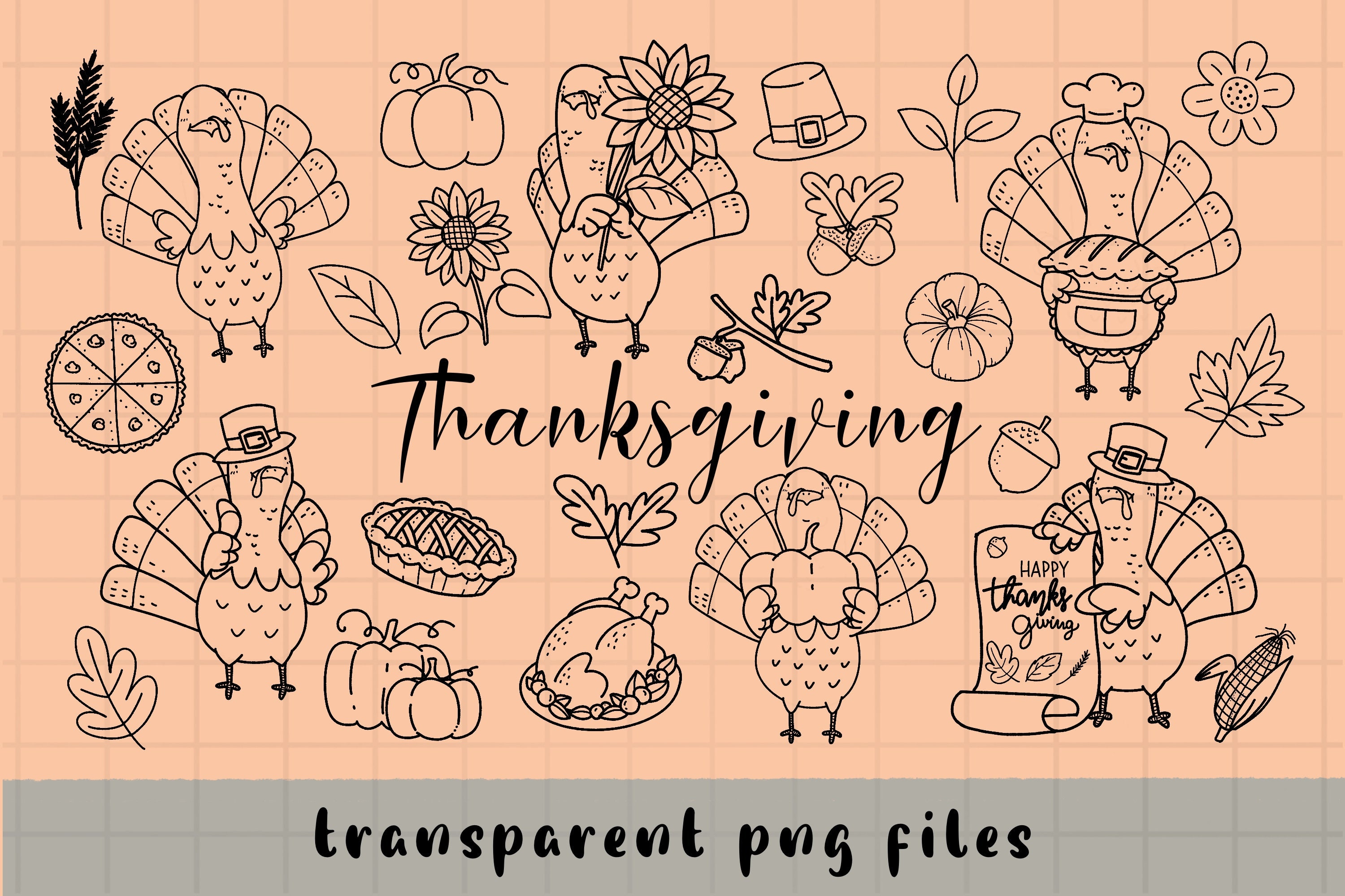 Thanksgiving Clipart, Turkey PNG, Thanksgiving PNG, Autumn PNG, Autumn ...