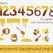 Honey Alphabets Clipart, Honey Numbers PNG, Dripping Honey, Handdrawn ...
