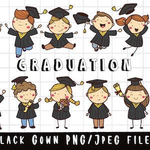 Graduation Doodle Boy and Girl Clipart, Stick Figure Clipart,friend ...