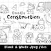 Doodle Construction Clipart, Construction Truck, Constrution Party ...