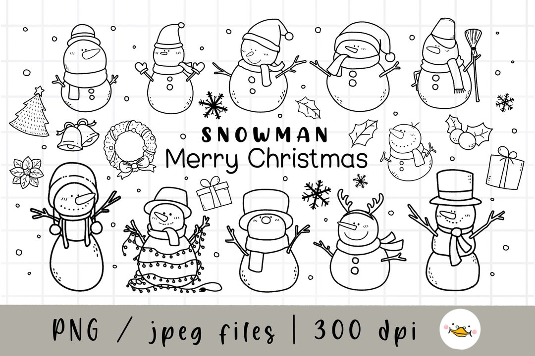 Merry Christmas Snowman Clipart,winter Clipart, Cute Snowman Png ...