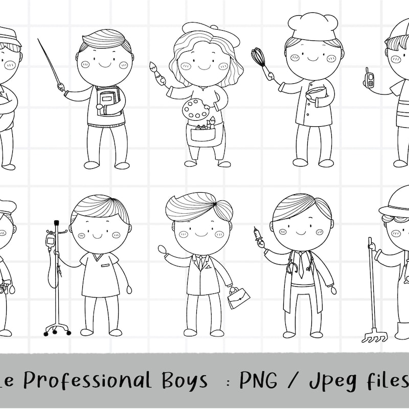 Community Helpers Clipart - Etsy
