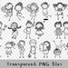 Doodle Boy and Girl Clipart,stick Figure Clipart,friend Clipart,outline ...