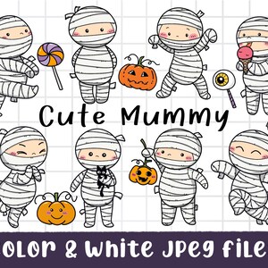 Cute Mummy Clipart, Cute Halloween Clipart, Ghost Clipart, Pumpkin PNG ...