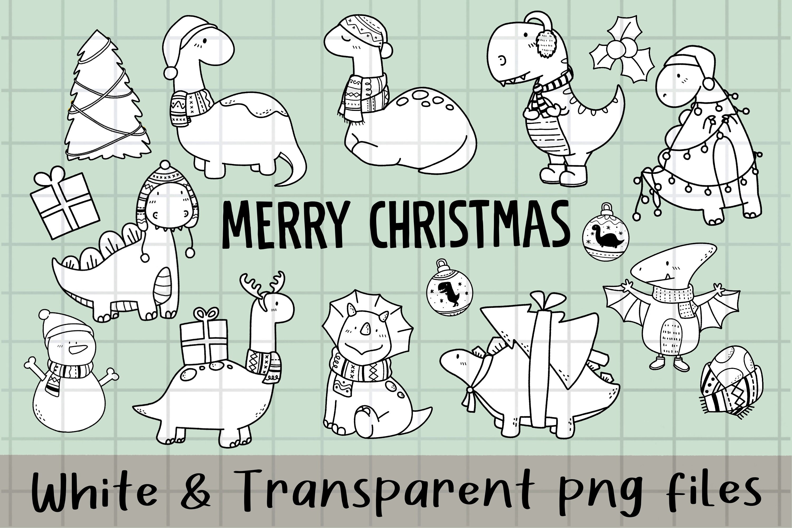 Christmas Dinosaur Clipart , Winter Dinosaur Clipart, Cute Dinosaur Png ...