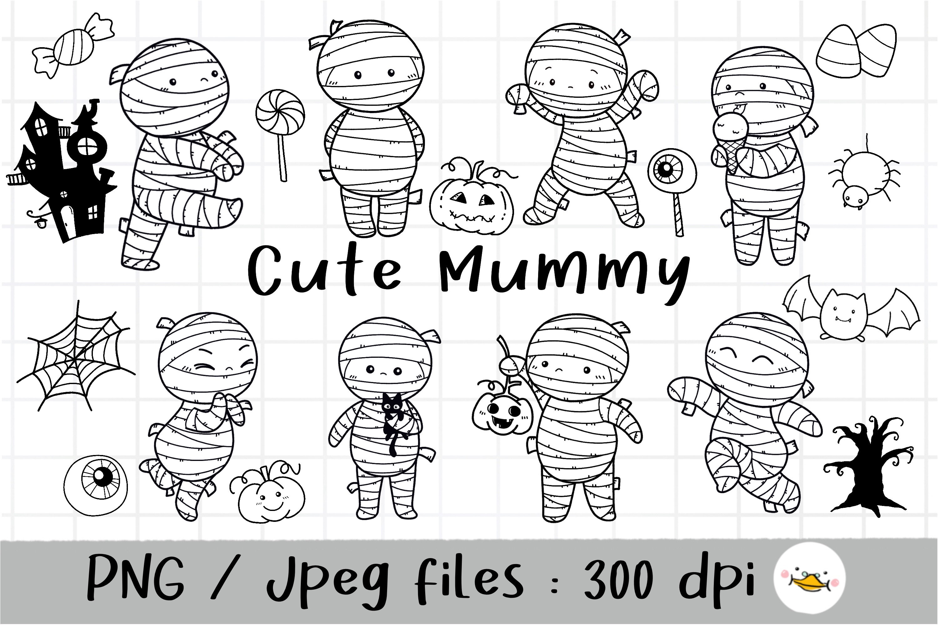 Mummy Clip Art Black And White