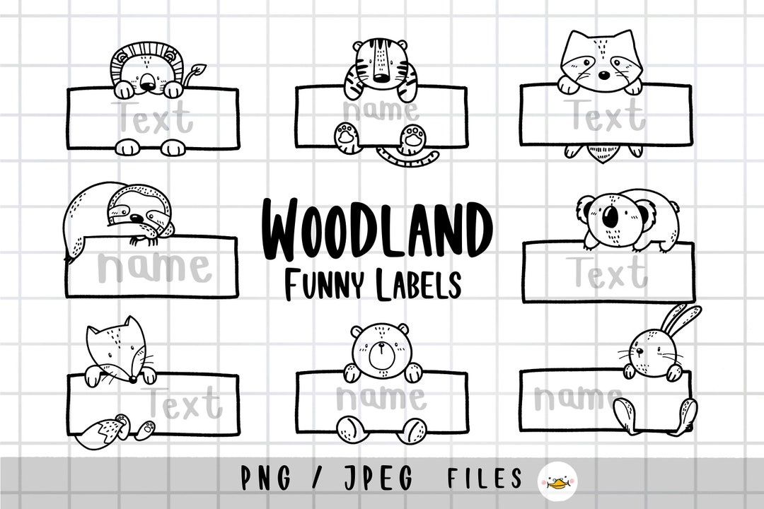 Woodland Animals Label, Name Tag, Classroom Label, Student Name Tag ...