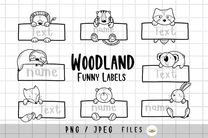 Woodland Animals Label, Name Tag, Classroom Label, Student Name Tag ...