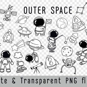 Outer Space Clipart, Astronaut Clipart, Planet, UFO, Spaceship, Rocket ...