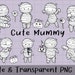 Cute Mummy Clipart, Cute Halloween Clipart, Ghost Clipart, Pumpkin PNG ...