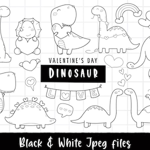 Love Dinosaur Clipart, Valentine's Day Dinosaur, Dinosaur Clipart, Love ...