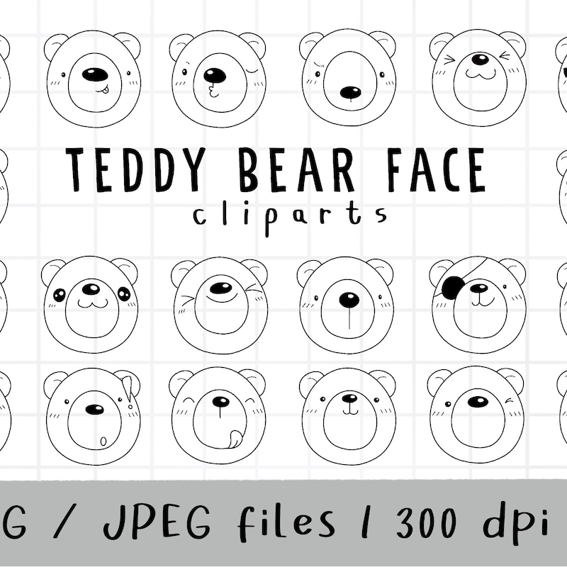 Bear Face Stencil - Etsy