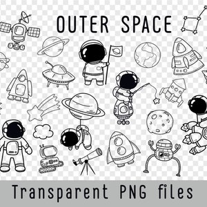 Outer Space Clipart, Astronaut Clipart, Planet, UFO, Spaceship, Rocket ...