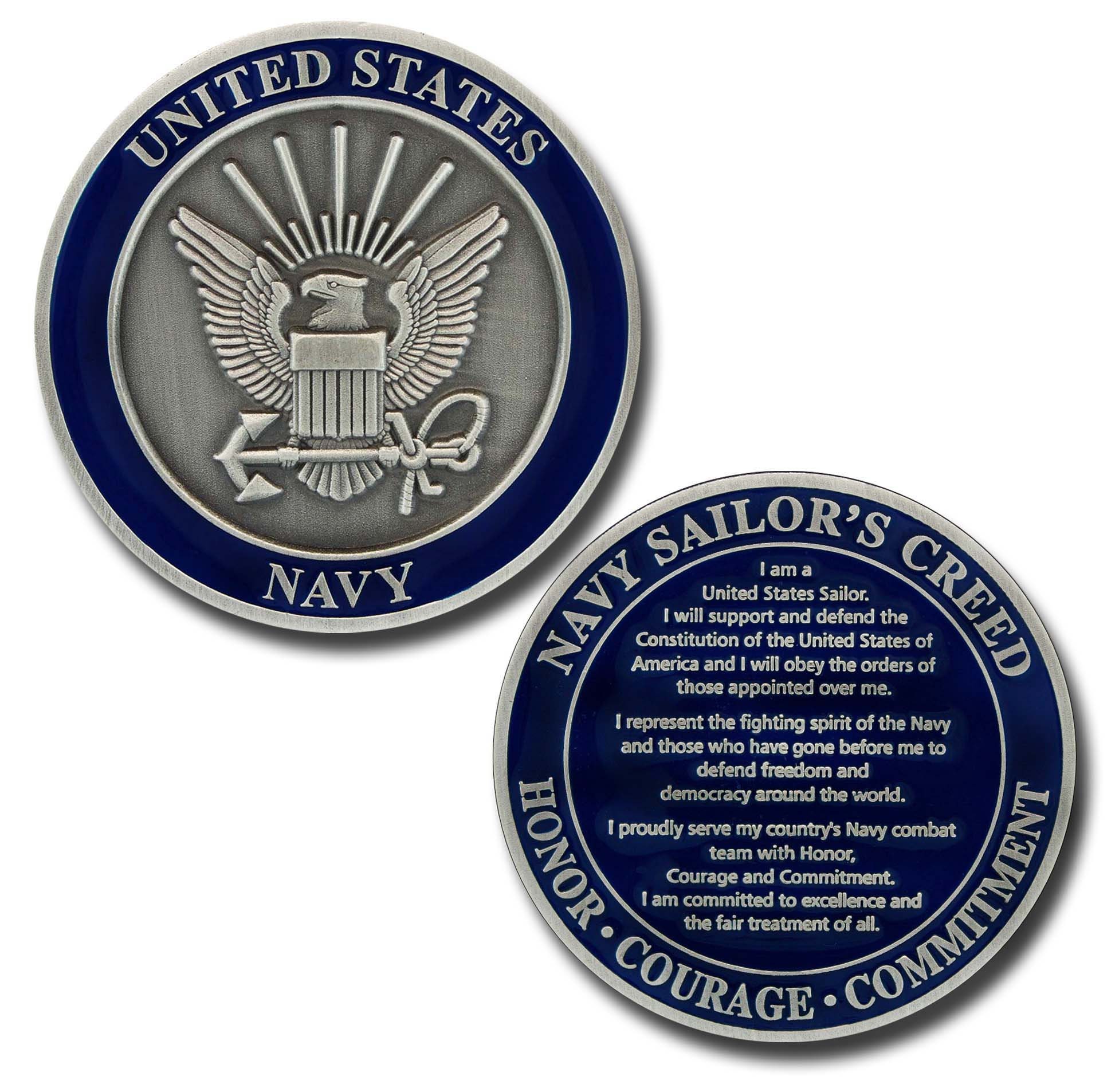 U.S. Navy Sailor's Creed Challenge Coin - Etsy