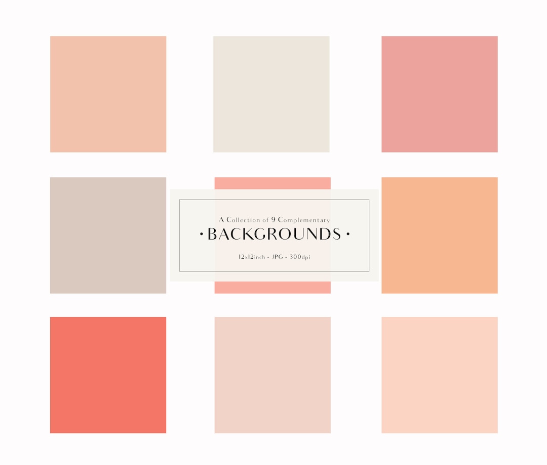 Digital Backgrounds Set, Color Palette, Design Kit, Printable Paper ...