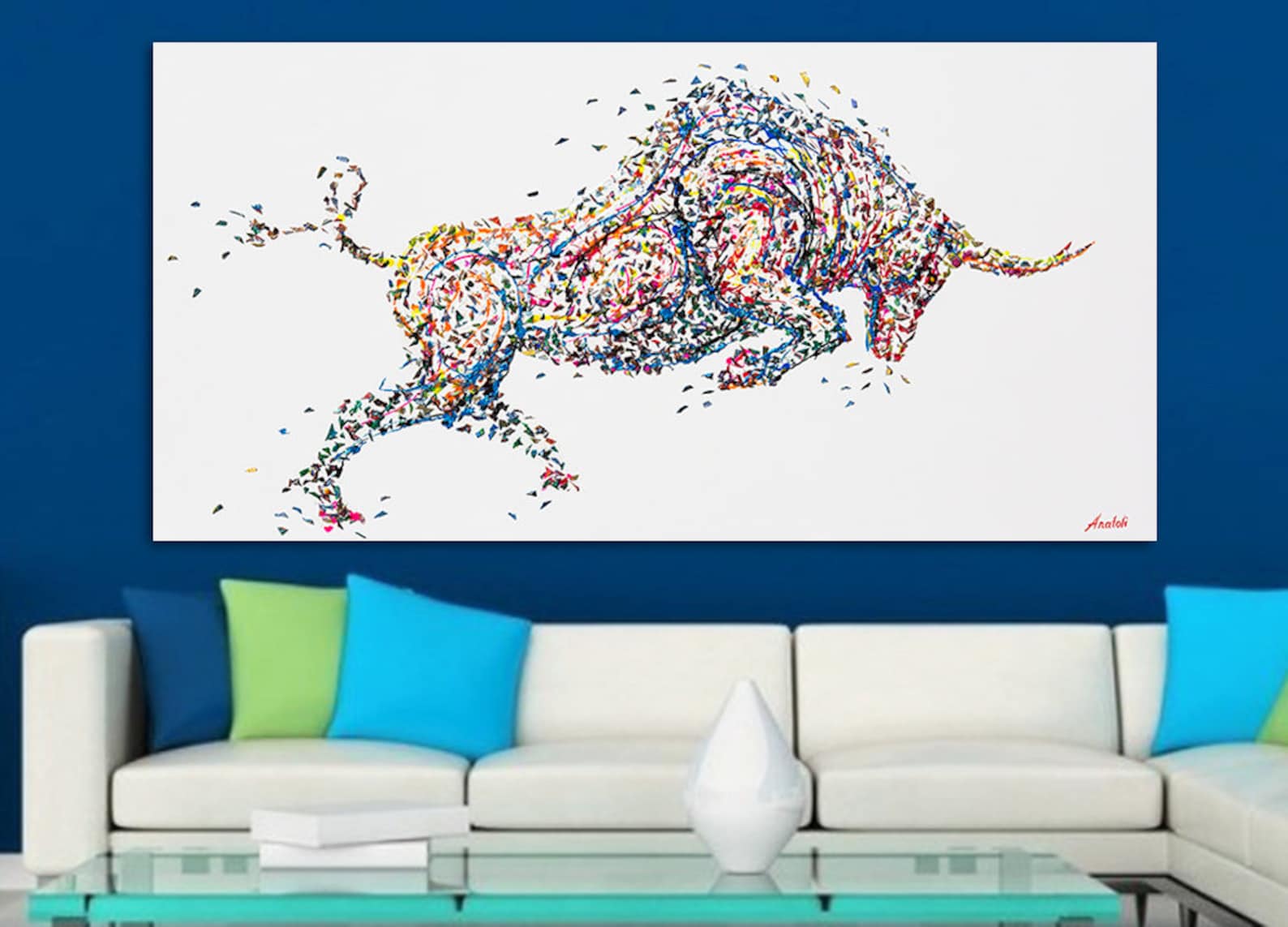 Bull,72,3d Artwork Bull,unique Texture Bull,signature 3D Bull,painting ...