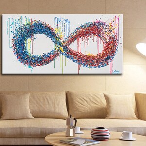 Infinity Symbol 48",beautiful Abstract 3D Acrylic Painting Canvas,feng ...