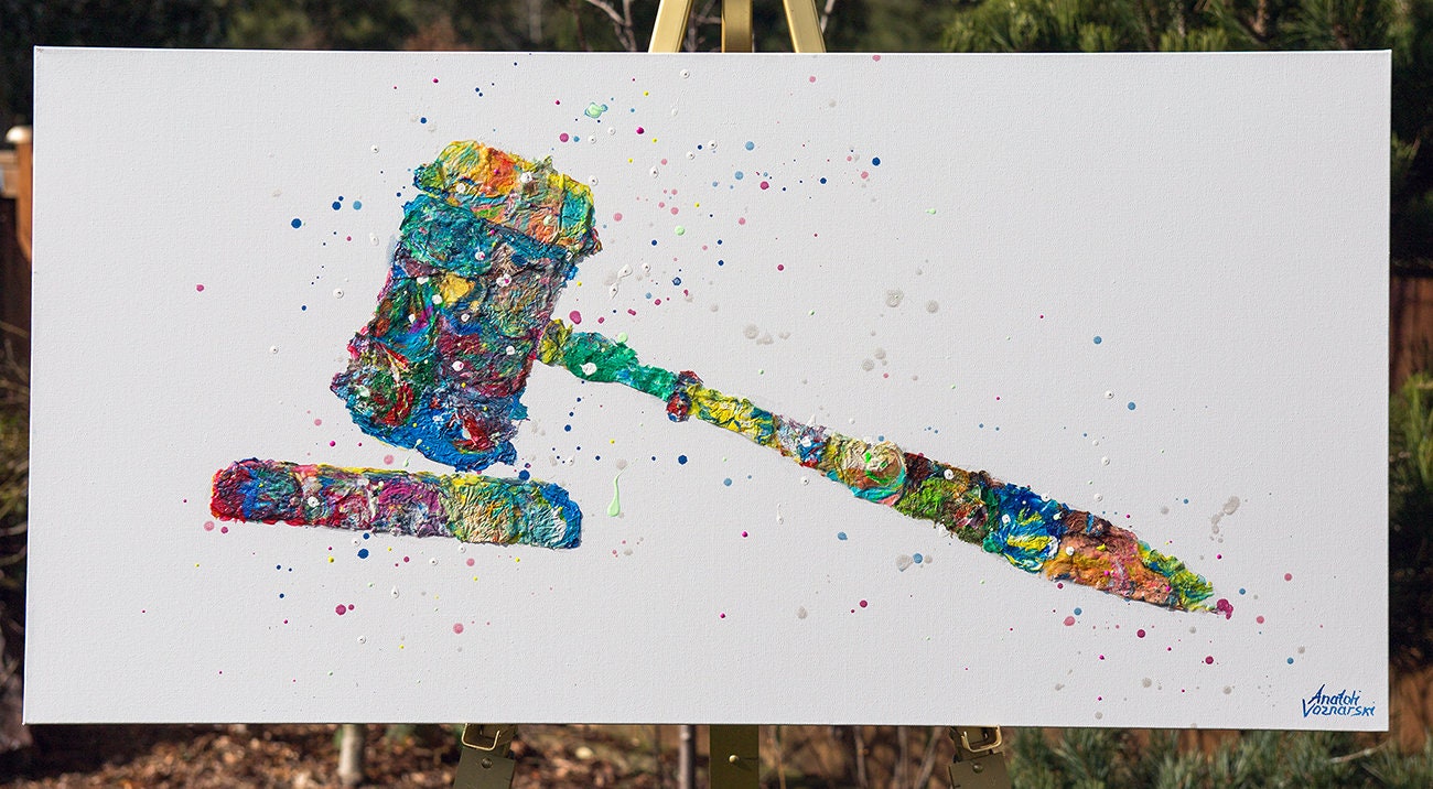 Judge Hammer,48",signature 'frozen' Texture,thick Layers,judge Hammer ...