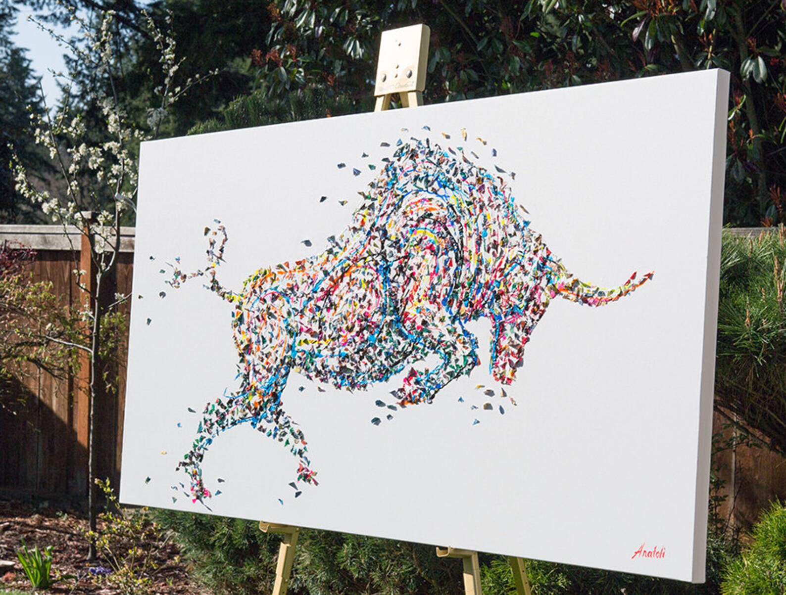 Bull,72,3d Artwork Bull,unique Texture Bull,signature 3D Bull,painting ...