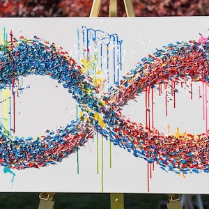 Infinity Symbol 48",beautiful Abstract 3D Acrylic Painting Canvas,feng ...