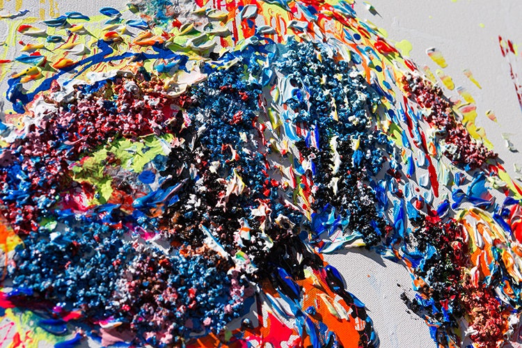 Bullred Bull 3D Artwork 48signature Acrylic Bull - Etsy