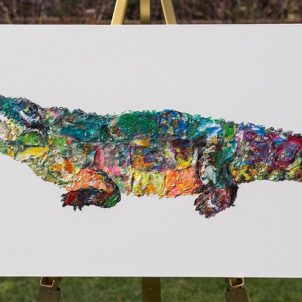 Crocodile Painting - Etsy