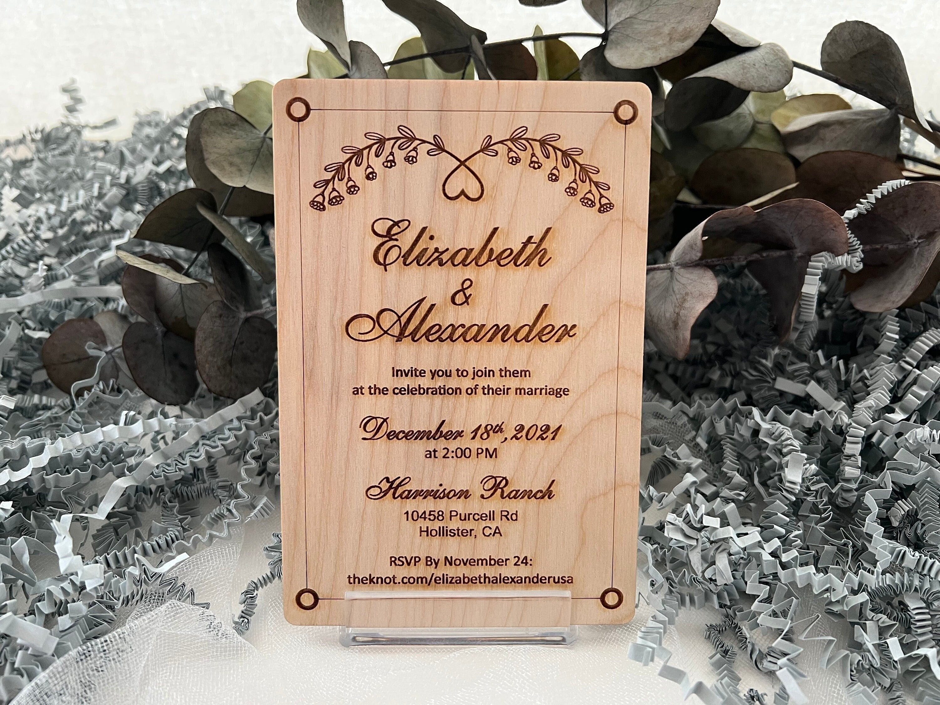 Wooden Wedding Invitation Suite Rustic Wedding Invitations | Etsy