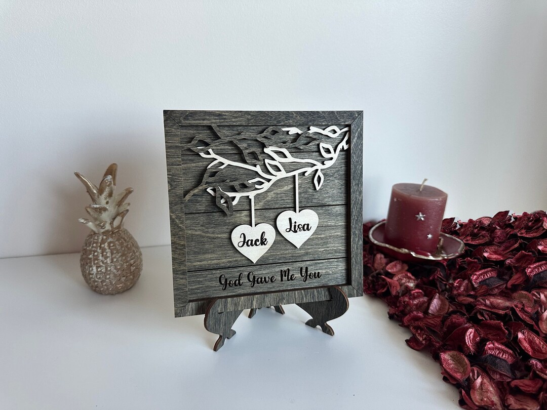 Personalized Wooden Sign, Couples Custom Wood Sign, Valentines Day ...