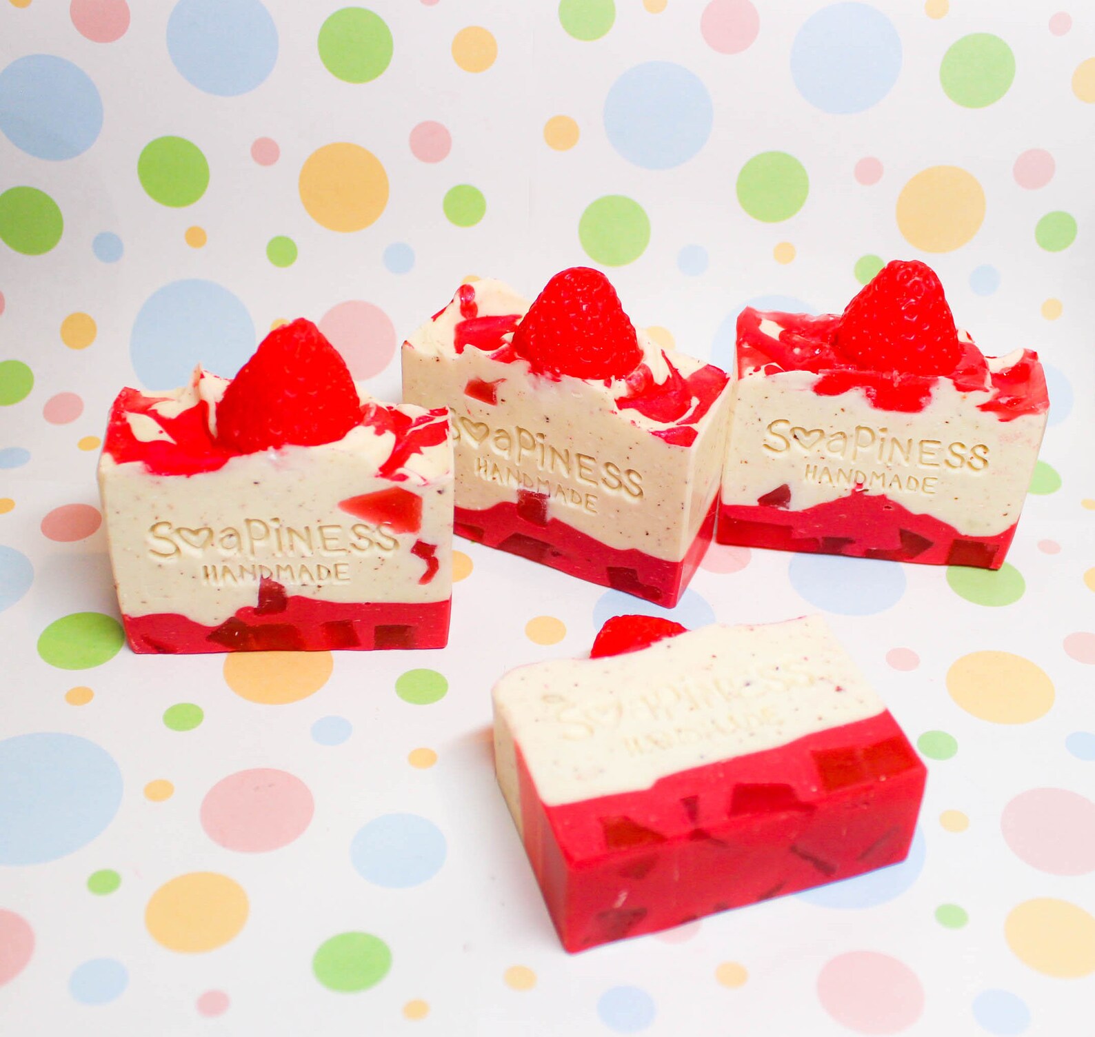 Strawberry Cake Soap Strawberry Scent All Natural Soap | Etsy