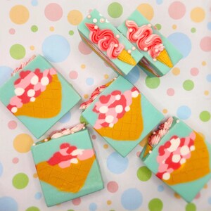 Ice Cream Cone Soap, Vanilla Berry Cream Scent, All Natural Soap ...