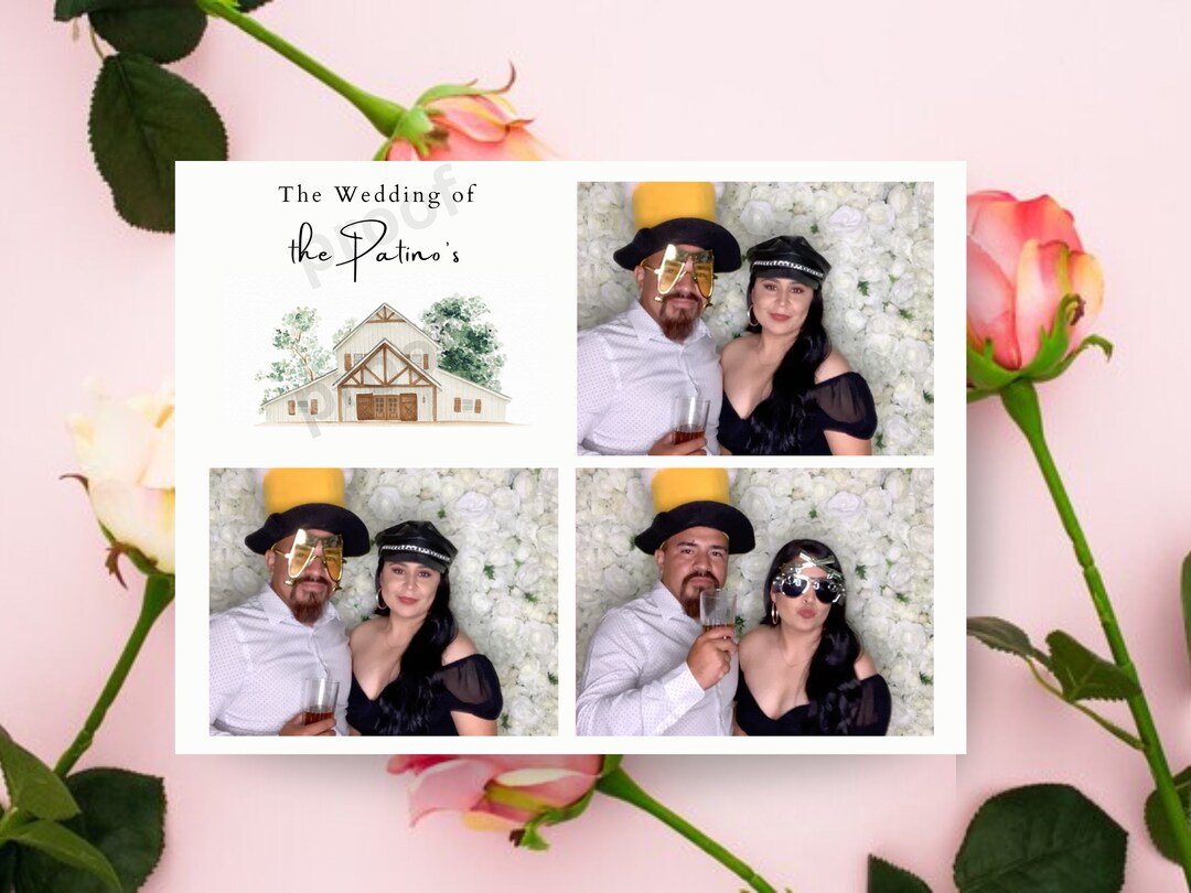 Watercolor Wedding Photo Booth Template, Editable Design Download With ...