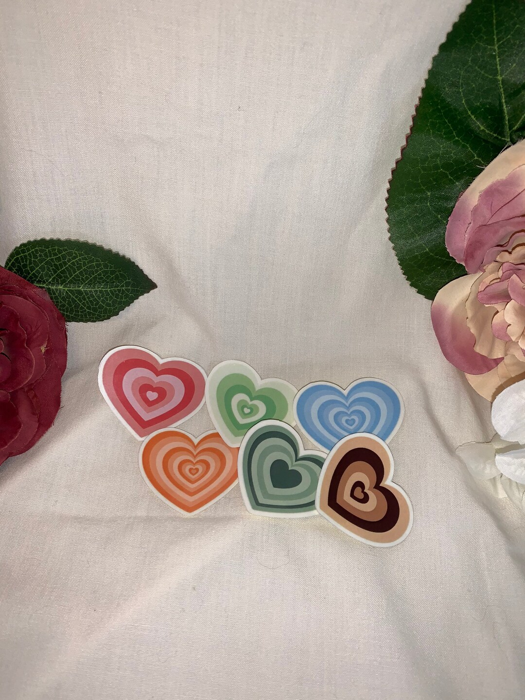 Pulsing Love Heart Stickers. 1pk or 6pk *available in Various Colours ...