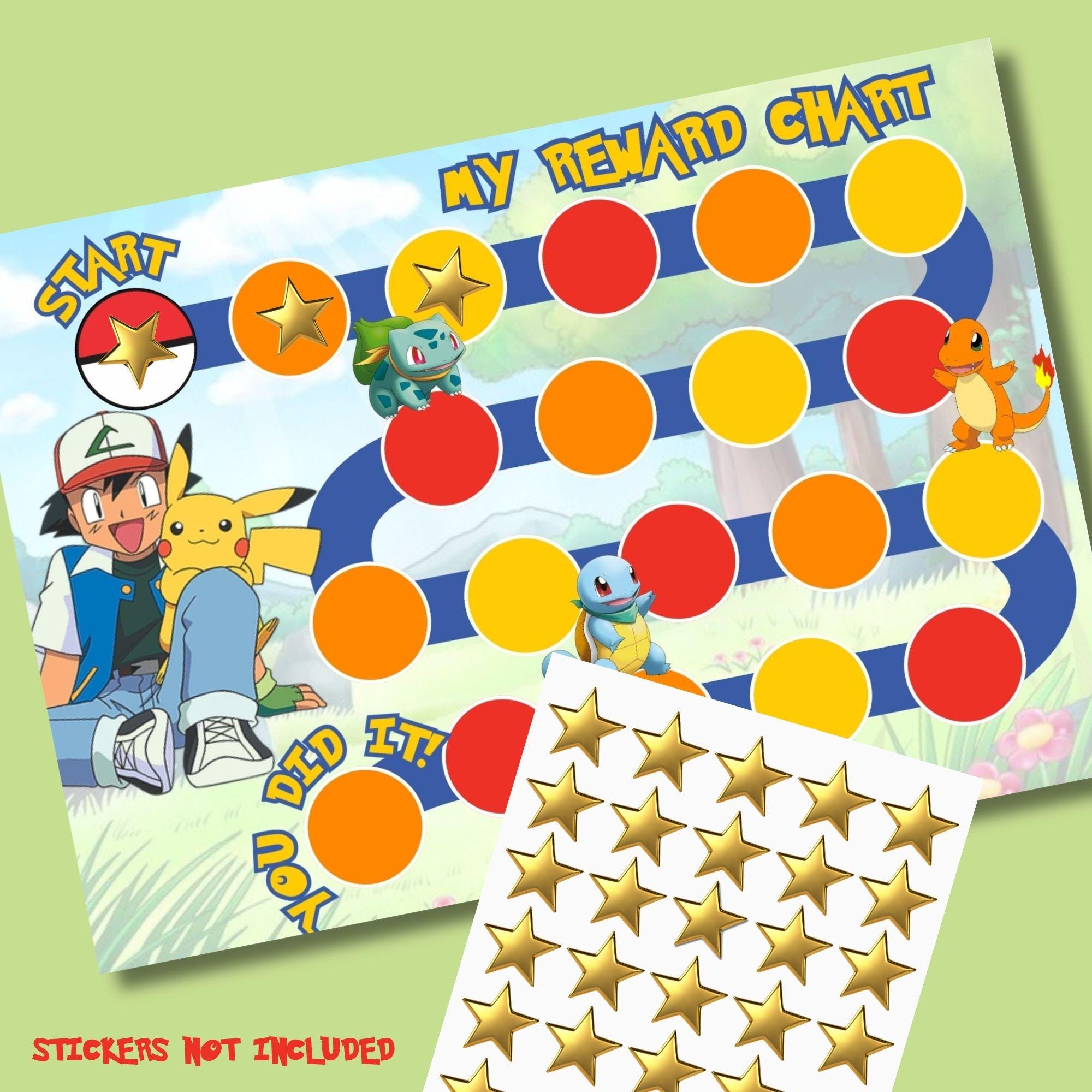 Pokemon Reward Chart: Printable Kids Behaviour and Chore Tracker ...