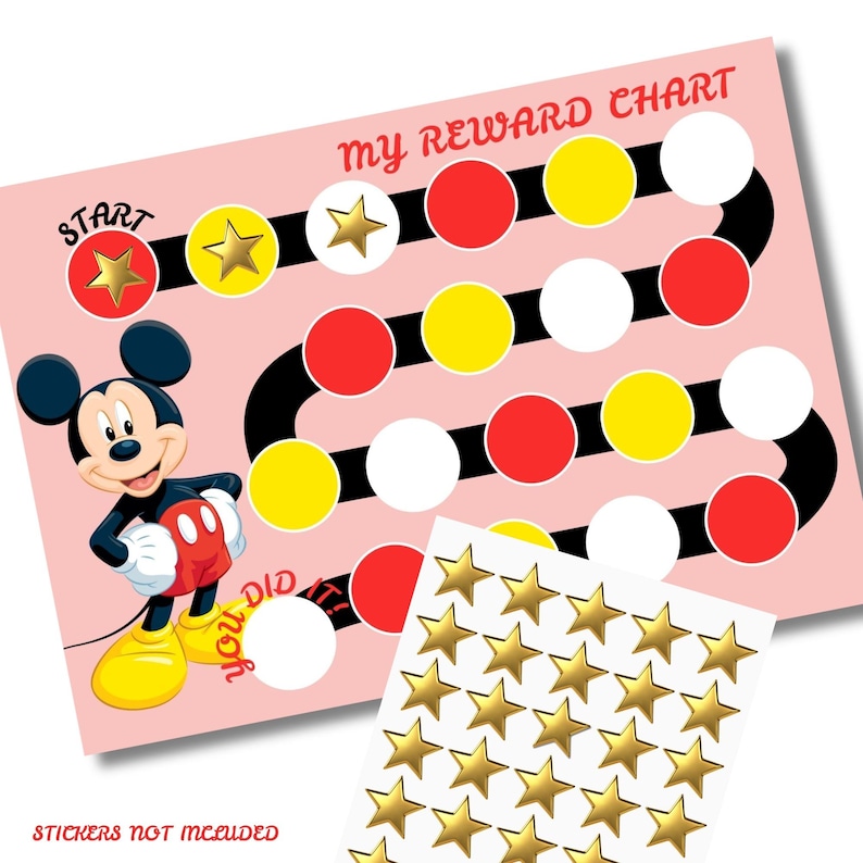 Mickey Mouse Reward Chart: Printable Kids Behaviour and Chore Tracker ...