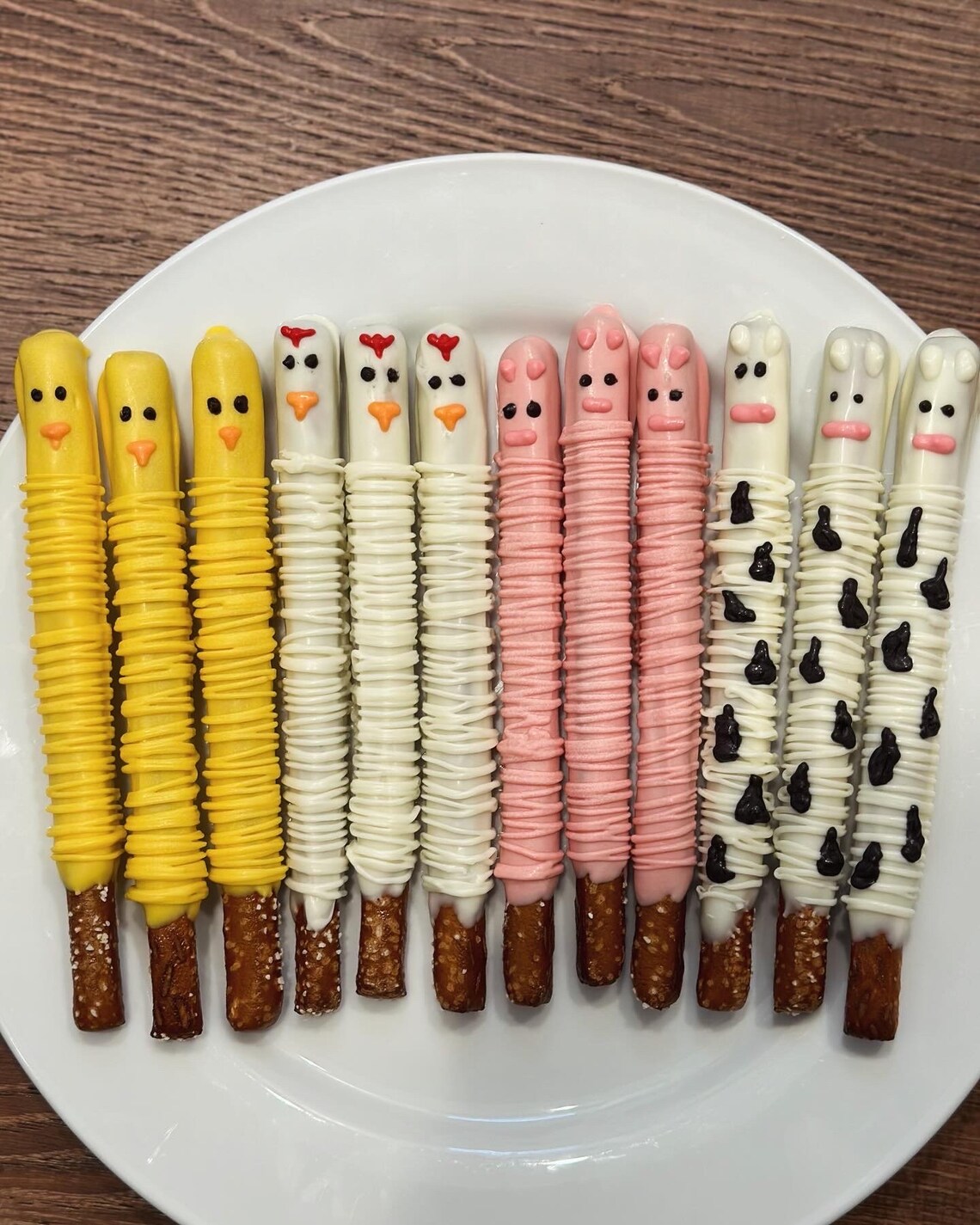 Farm Animal Chocolate Covered Pretzels - Etsy