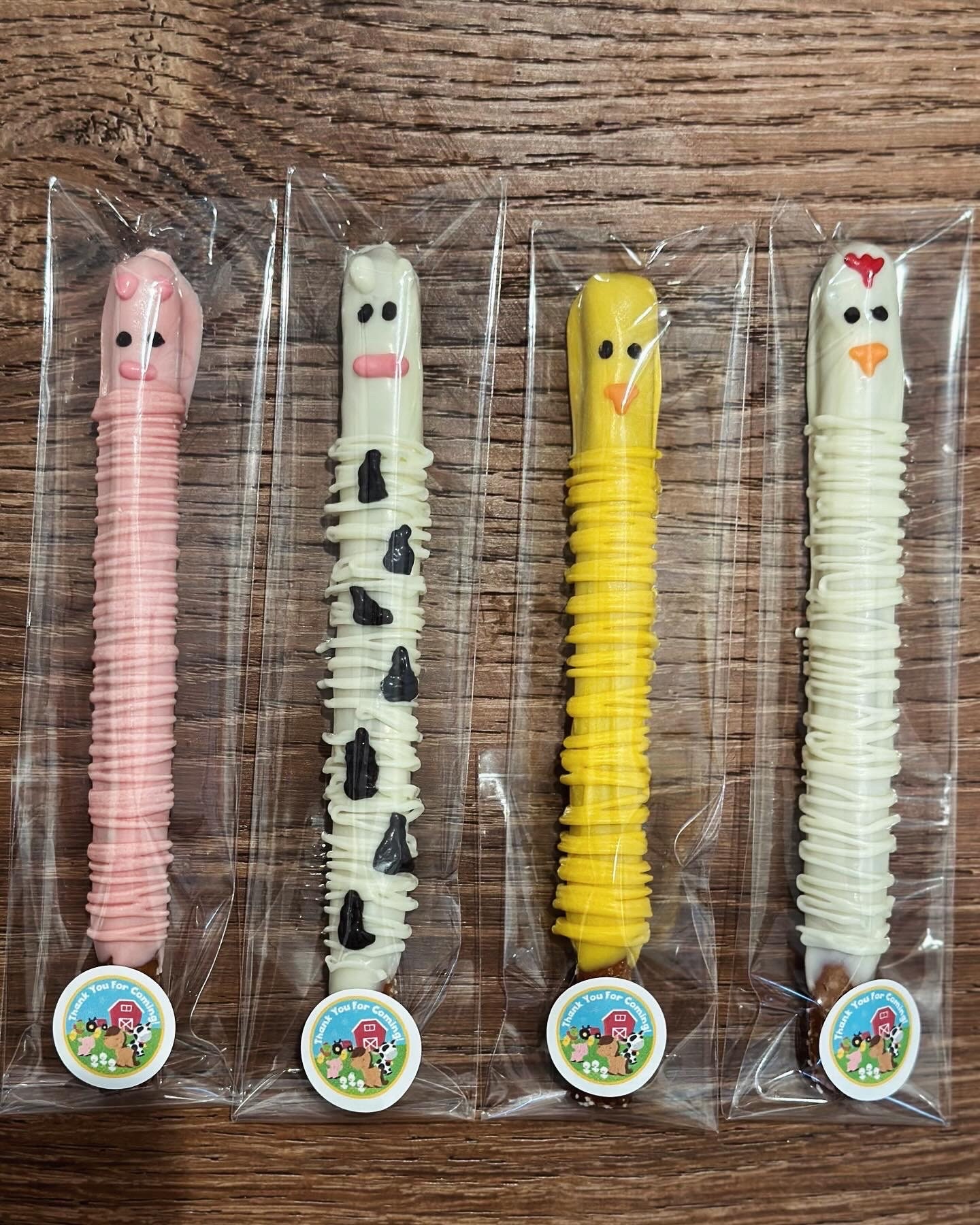 Farm Animal Chocolate Covered Pretzels - Etsy
