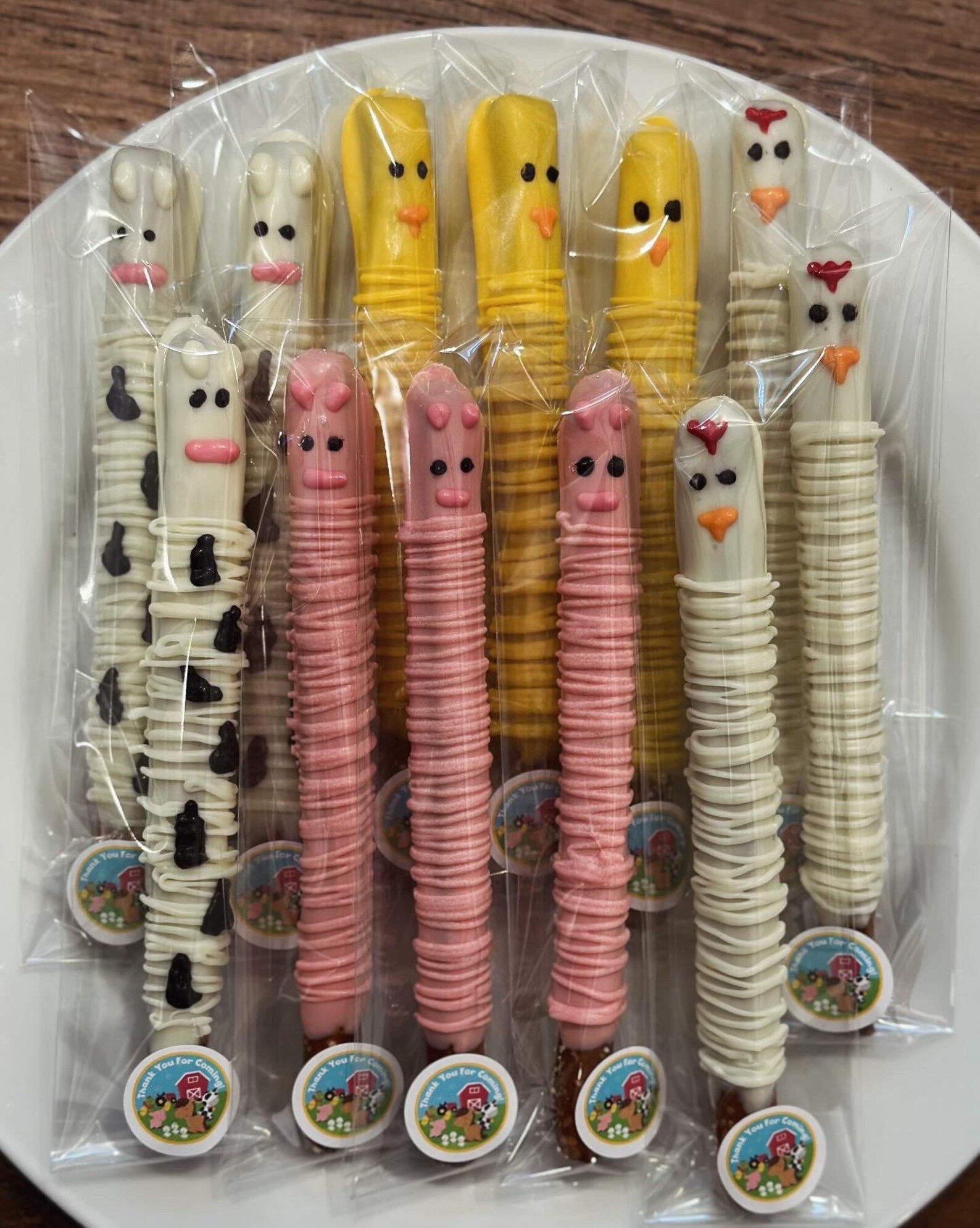 Farm Animal Chocolate Covered Pretzels - Etsy