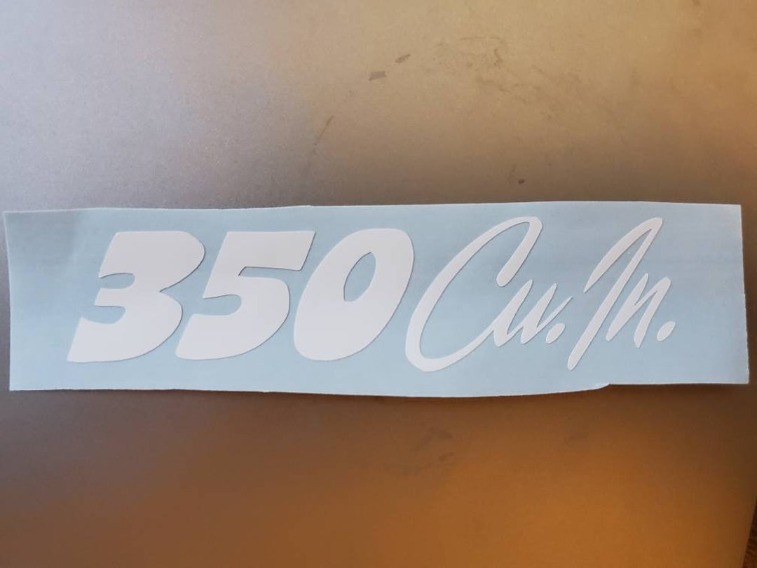 Vintage 350 Cu in Logo Vinyl Sticker - Etsy