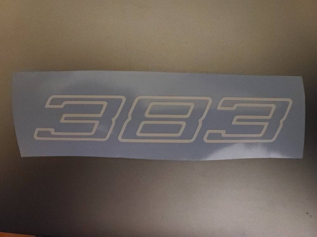 Vintage 383 Logo Vinyl Sticker - Etsy