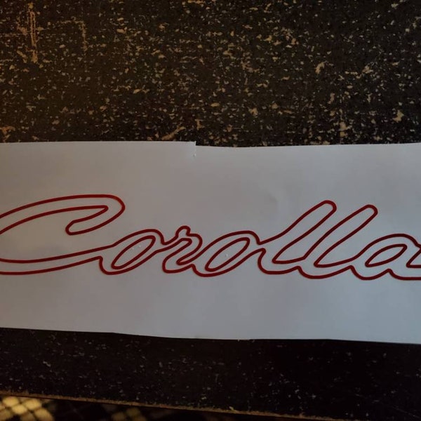 Toyota Corolla Decal - Etsy