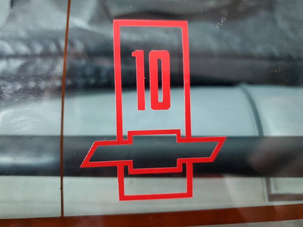 Stickers, Labels & Tags Paper Chevrolet C10 truck logo vinyl sticker ...