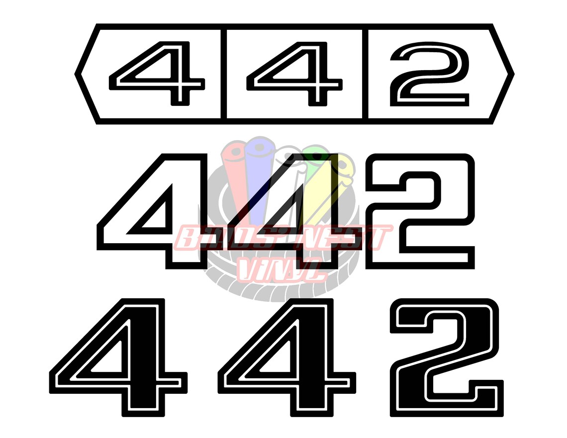 Oldsmobile 442 Logos SVG PNG - Etsy