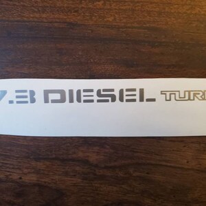 7.3L Diesel Turbo Logo Vinyl Sticker - Etsy