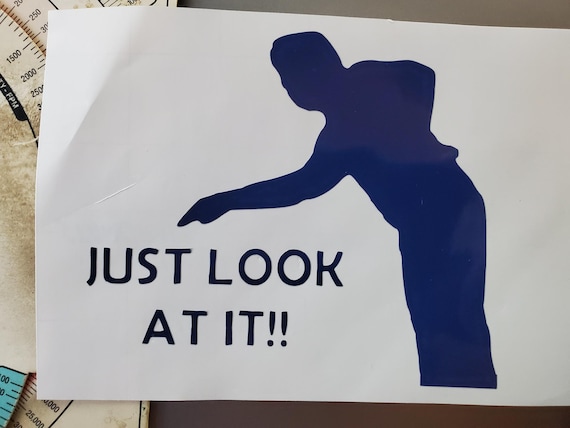 Just Look at It Silhouette Vinyl Sticker | Etsy