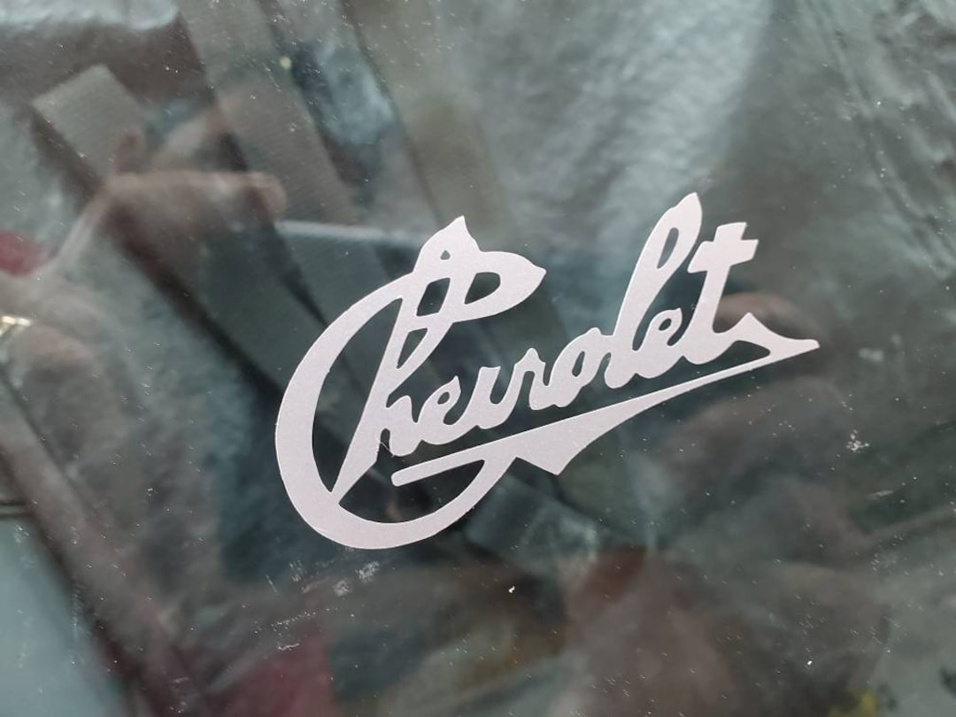Chevrolet Vintage Script Logo Vinyl Sticker - Etsy