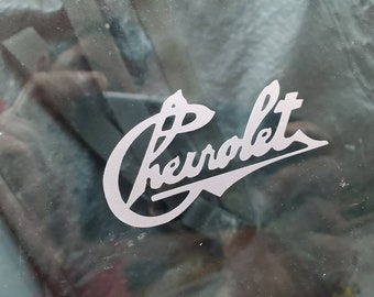 Chevrolet Script Sticker - Etsy
